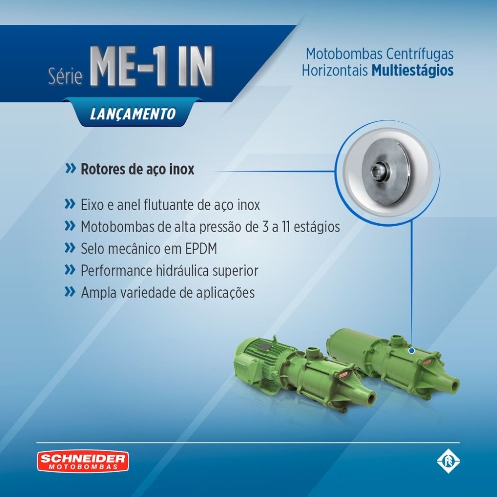 Bomba D'água Centrífuga ME-IN 1320 N 2.0 cv Monofásico 127/220V Schneider